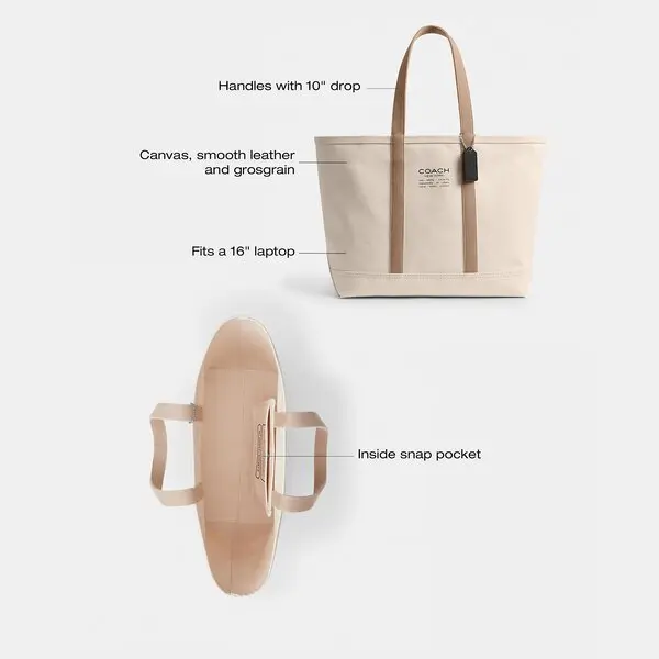 COACH Utility Tote - Natural
