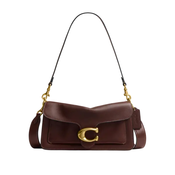 COACH Tabby Shoulder Bag 26 In Natural Grain Leather With Signature Hardware - Brass/maple