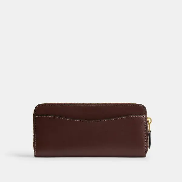 COACH New York Slim Accordion Zip Wallet - Brass/maple