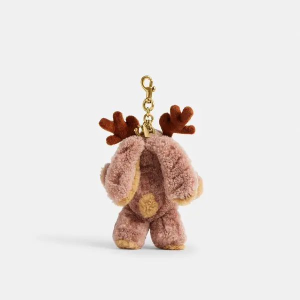 COACH Floppy With Antlers Bag Charm In Shearling