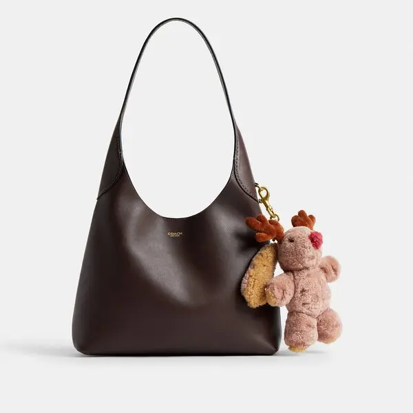 COACH Floppy With Antlers Bag Charm In Shearling