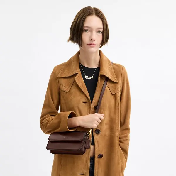 COACH Elora Top Handle Crossbody Bag - Brass/maple