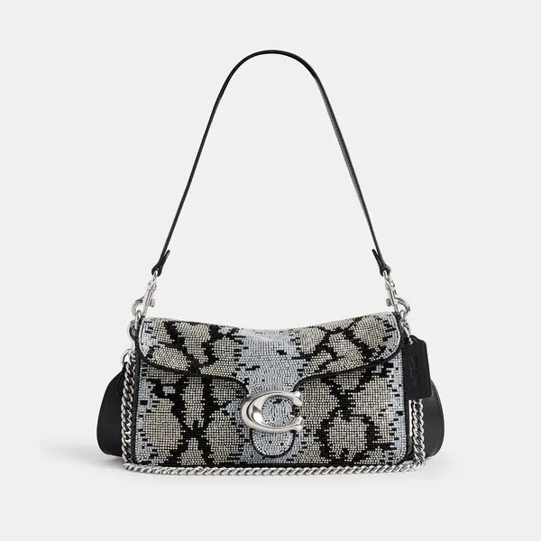COACH Tabby Shoulder Bag 26 With Beaded Snake