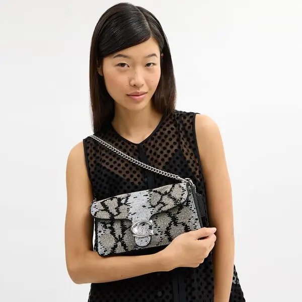 COACH Tabby Shoulder Bag 26 With Beaded Snake