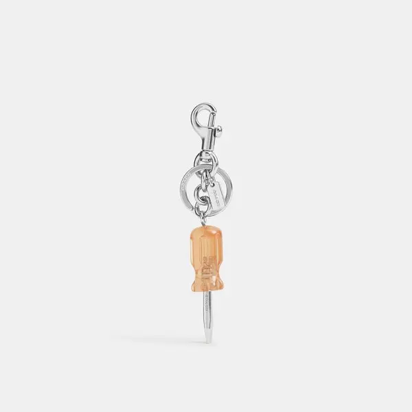 Coach Screwdriver Bag Charm - Silver