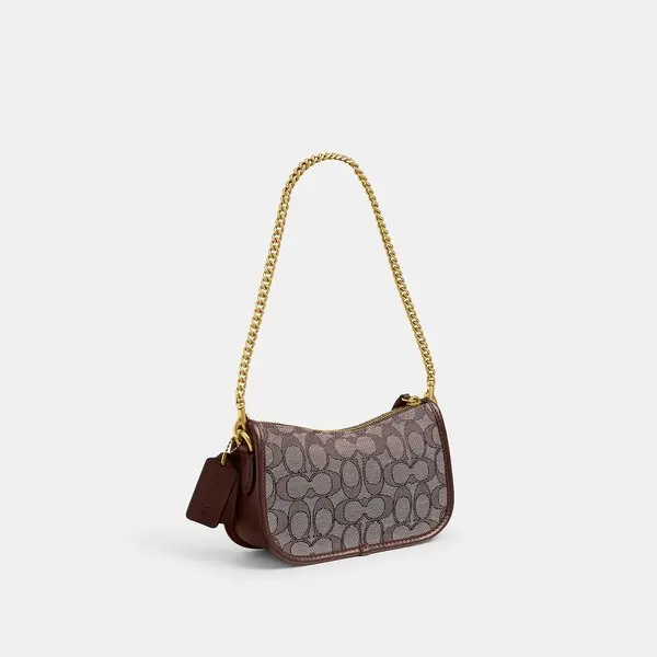 COACH Swinger 20 Bag With Chain In Signature Jacquard