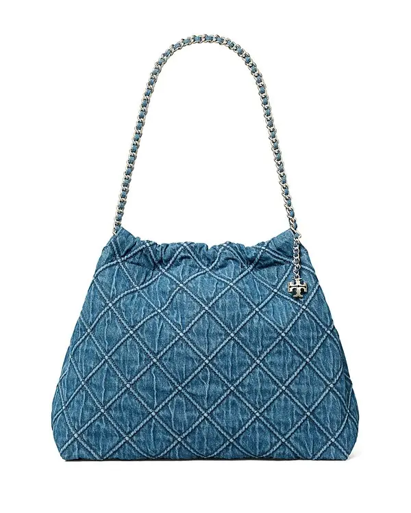 Tory Burch Fleming Hobo Bag - Denim