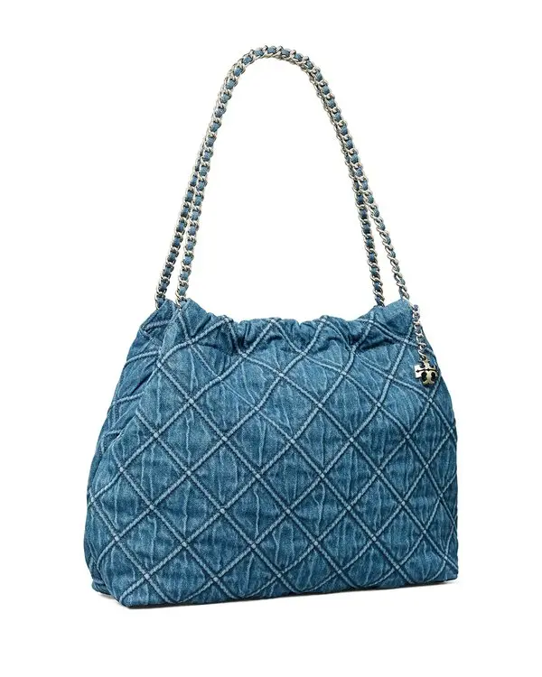 Tory Burch Fleming Hobo Bag - Denim