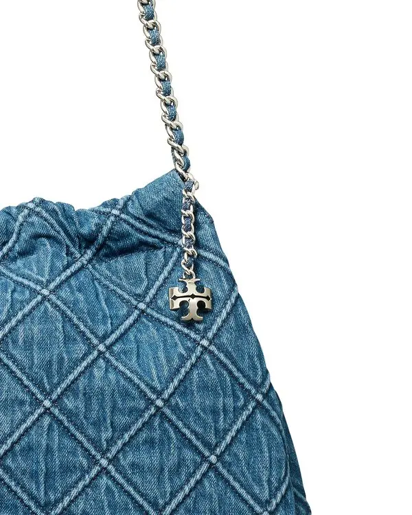 Tory Burch Fleming Hobo Bag - Denim