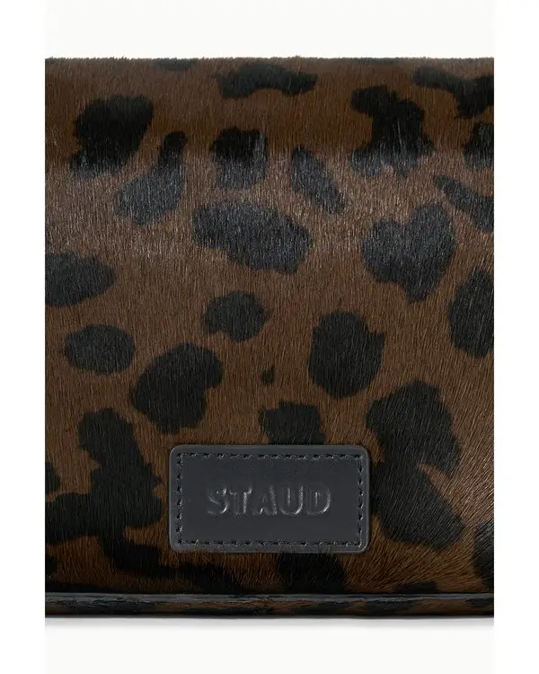 Staud Harlow Print Calf Hair Shoulder Bag - Leopard