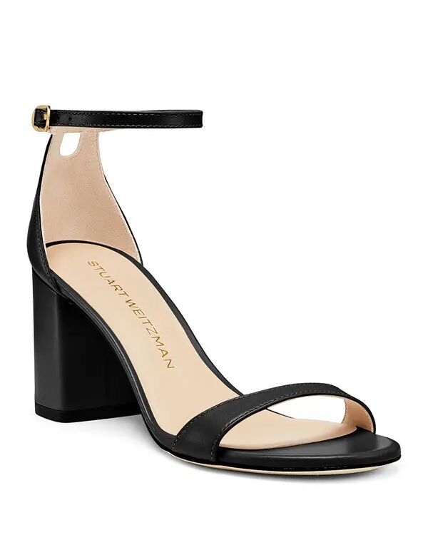 STUART WEITZMAN Nudist Block 75 Sandals - Black
