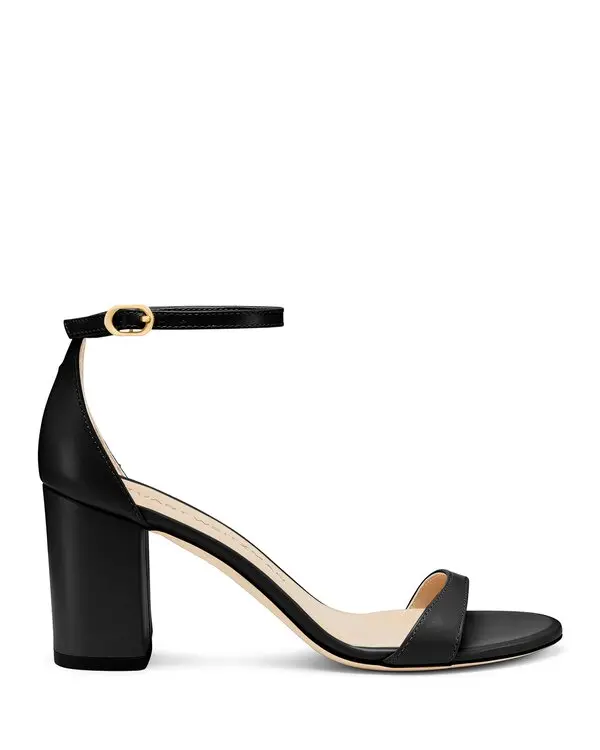 STUART WEITZMAN Nudist Block 75 Sandals - Black