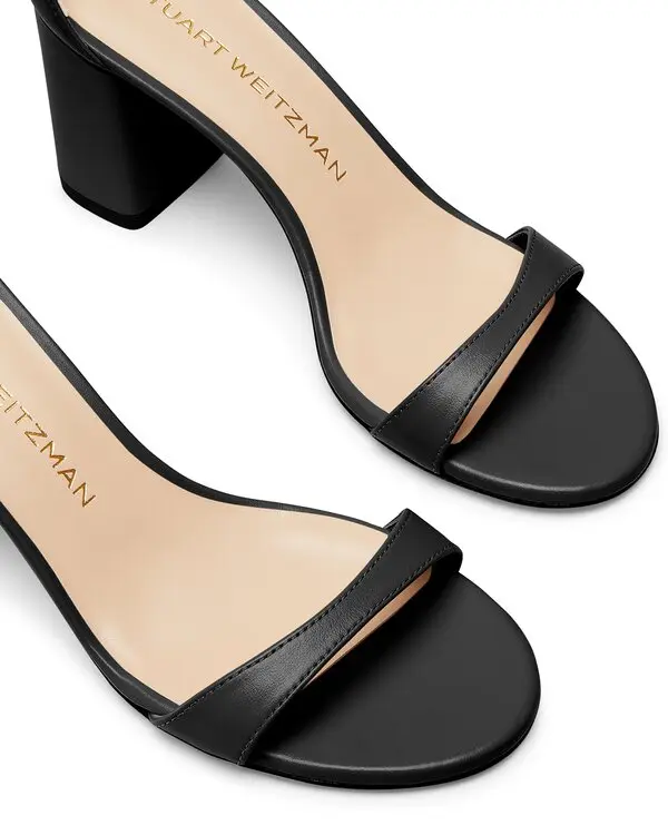 STUART WEITZMAN Nudist Block 75 Sandals - Black