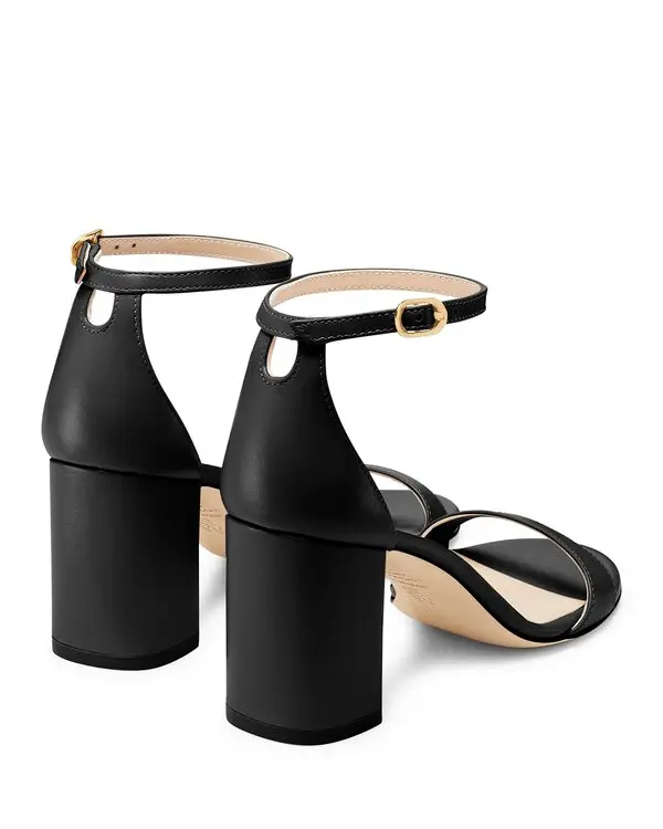 STUART WEITZMAN Nudist Block 75 Sandals - Black