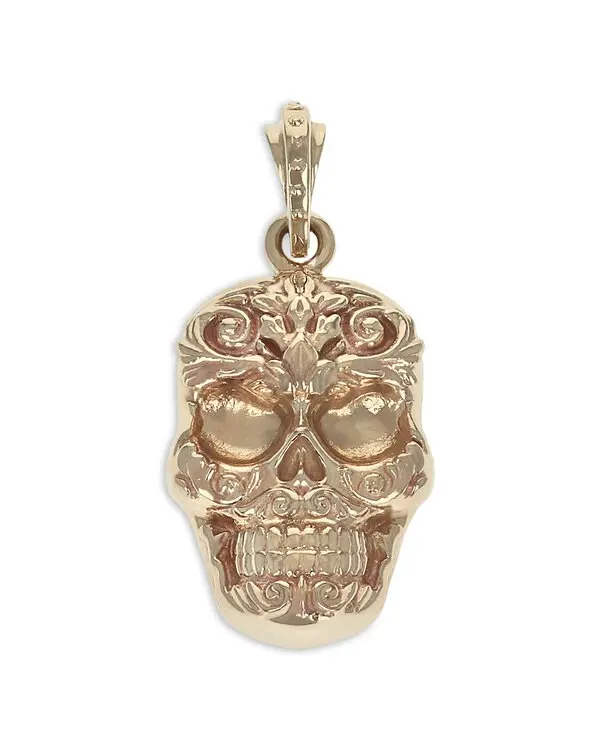 KING BABY STUDIO Carved Baroque Skull Pendant - Gold