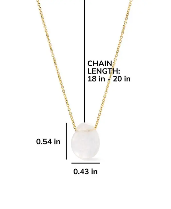 ANA LUISA Plated Pebble Pendant Necklace - White