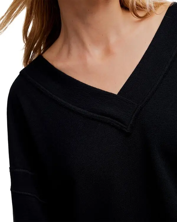 Free People Staycation Pullover Top - Black