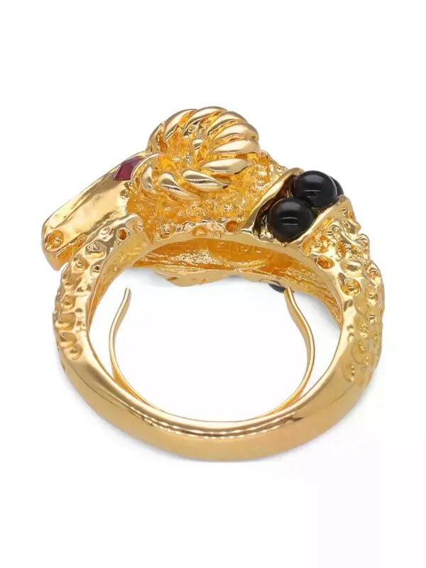 KENNETH JAY LANE Vintage Aries Crystal Band Ring