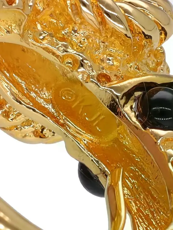 KENNETH JAY LANE Vintage Aries Crystal Band Ring