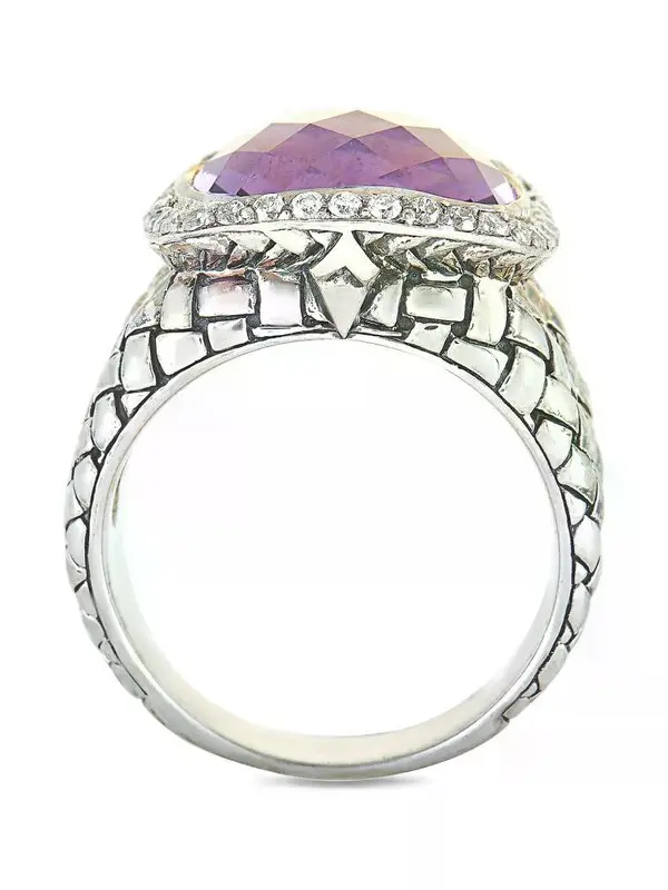 SCOTT KAY Diamond And Amethyst Dome Ring