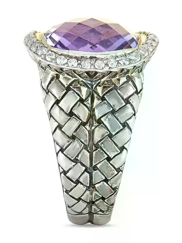 SCOTT KAY Diamond And Amethyst Dome Ring