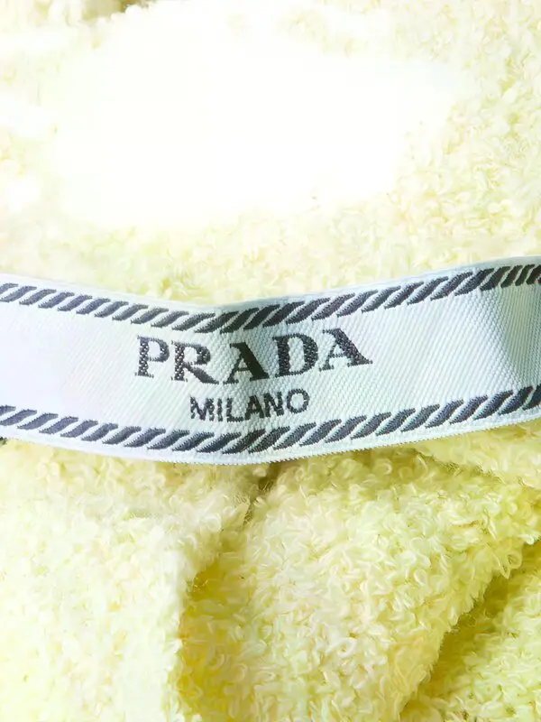 Prada Pleated Cotton Flared Skirt - Yellow