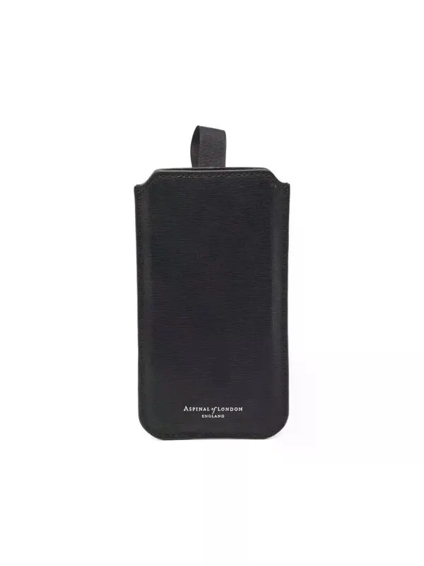 ASPINAL OF LONDON Leather Phone Case - Black