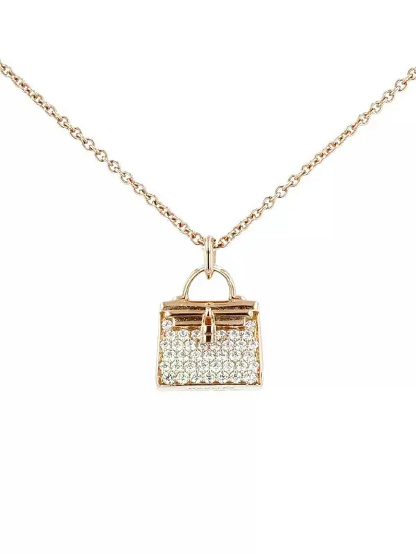 Hermès Amulettes Kelly Diamond Necklace - Pink