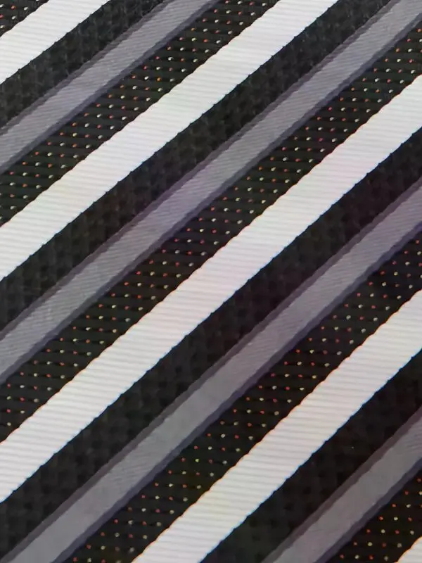 Giorgio Armani Striped Silk Tie - Black