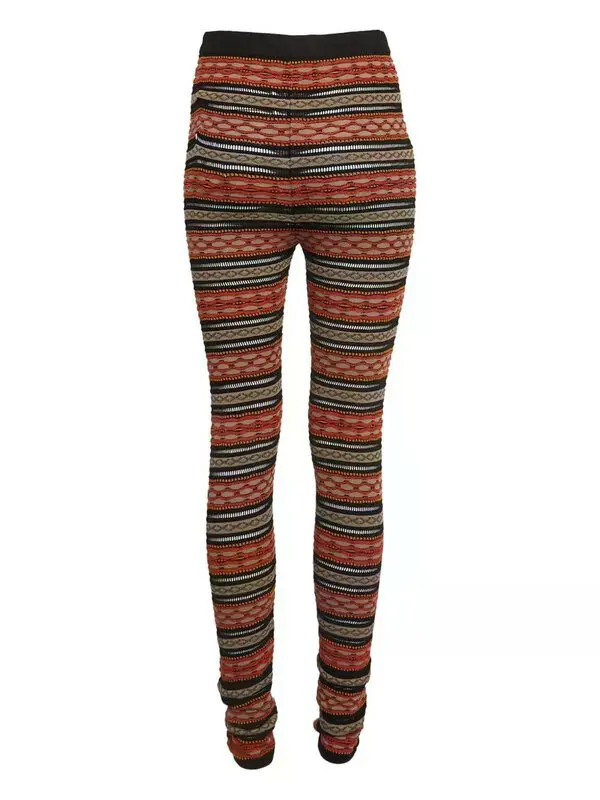 Missoni Knitted-pattern Leggings - Red