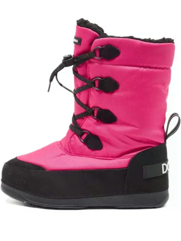 Dolce & Gabbana Lace-up Nylon Boots