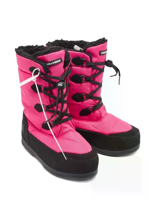 Dolce & Gabbana Lace-up Nylon Boots