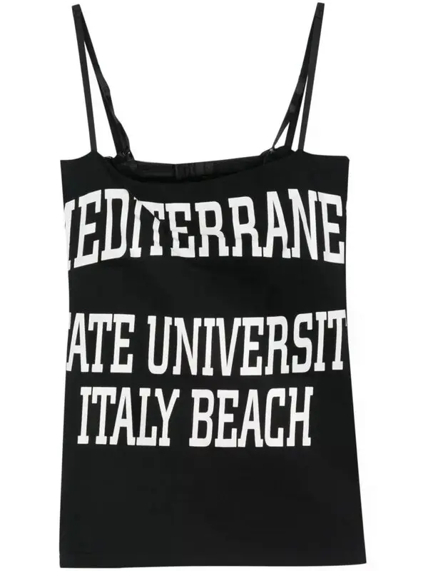 Dolce & Gabbana 2000s Slogan-print Tank Top - Black