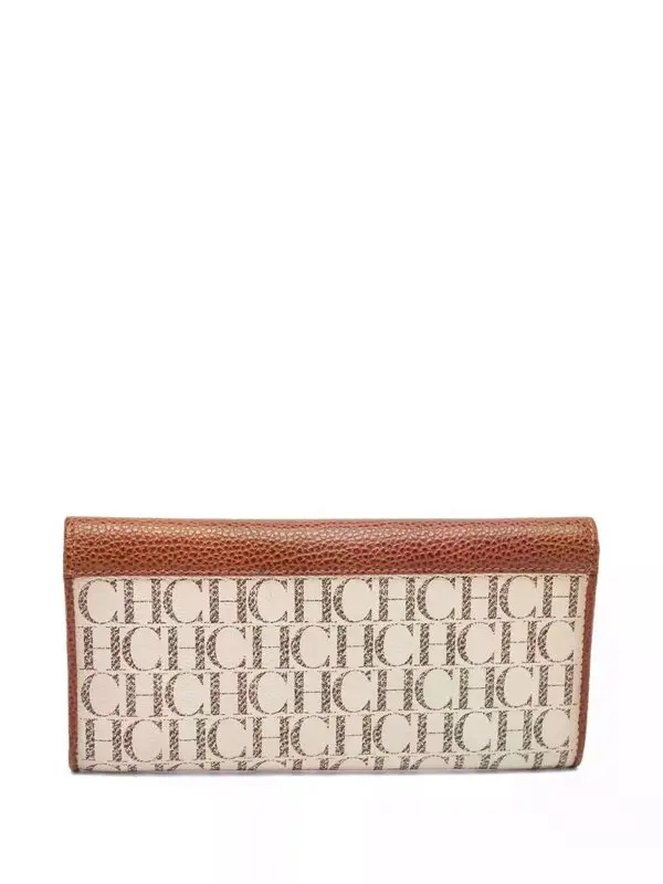 Carolina Herrera Pre-owned Monogram Leather Continental Wallet