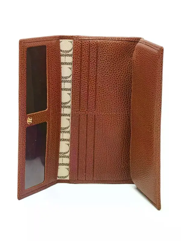 Carolina Herrera Pre-owned Monogram Leather Continental Wallet