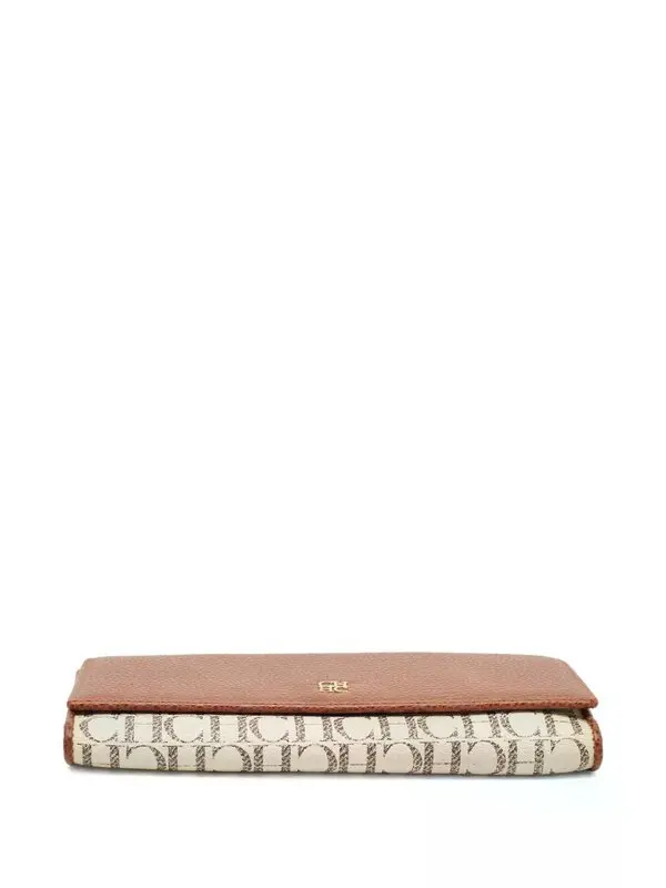 Carolina Herrera Pre-owned Monogram Leather Continental Wallet