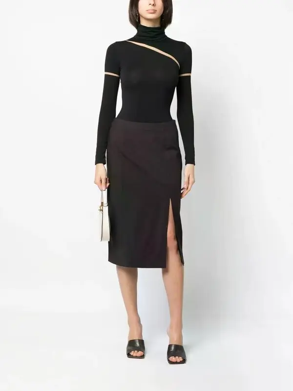 Dior 2010 Side-slit Midi Skirt