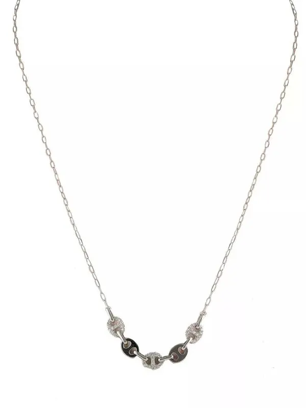 LB EXCLUSIVE 14k White Gold Diamond Necklace - Silver