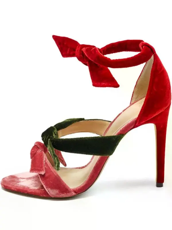 ALEXANDRE BIRMAN 105mm Velvet Sandals - Red