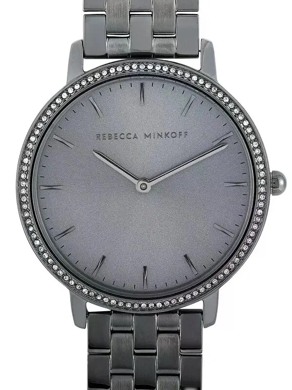 Rebecca Minkoff Stainless Steel Crystal Embellished Watch - Grey