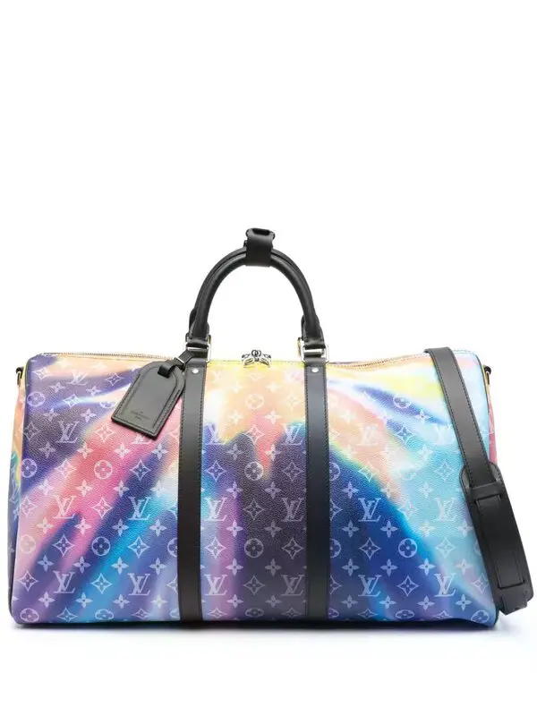 LOUIS VUITTON Keepall Bandoulière 50 Travel Bag - Black