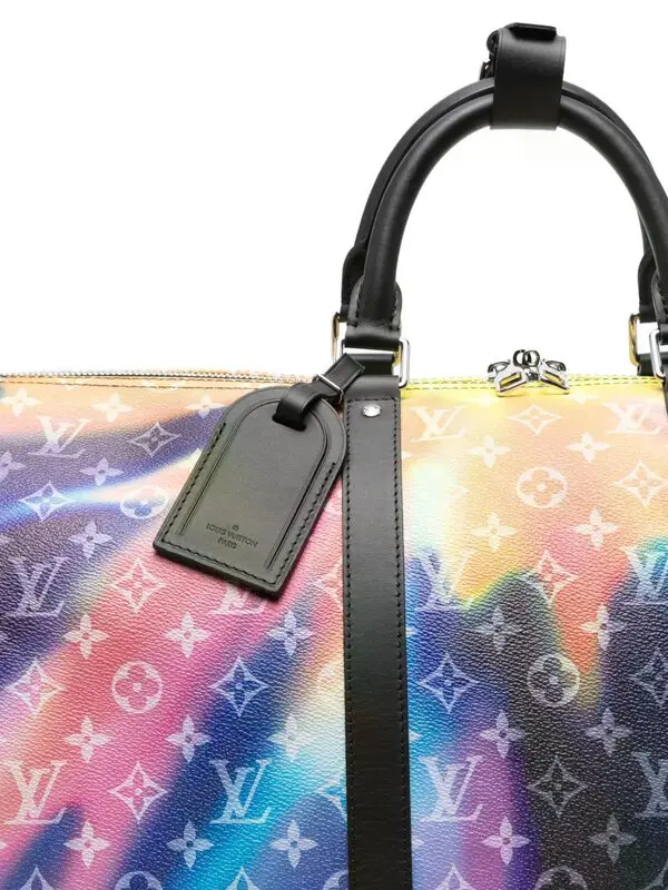 LOUIS VUITTON Keepall Bandoulière 50 Travel Bag - Black