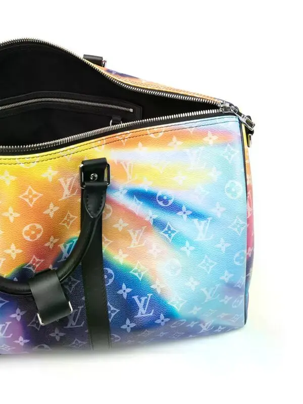LOUIS VUITTON Keepall Bandoulière 50 Travel Bag - Black