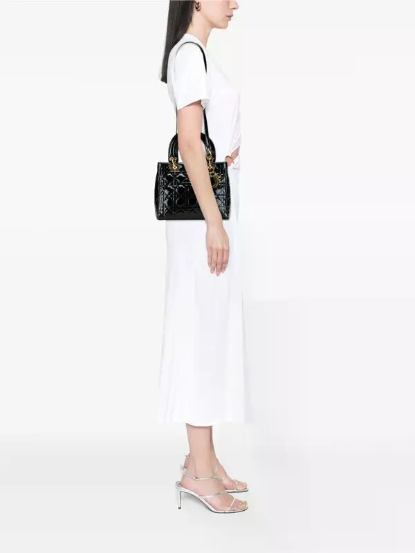 Dior 1997 Medium Lady Satchel - Black