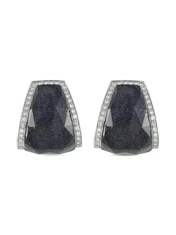 Stephen Webster 18k White Gold Crystal Haze Diamond Clip-on Earrings - Silver