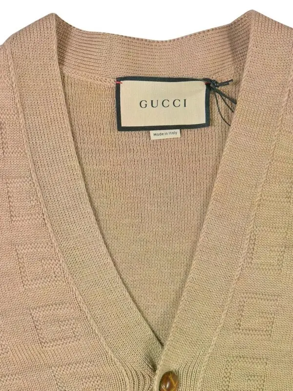 Gucci Gg-pattern V-neck Cardigan