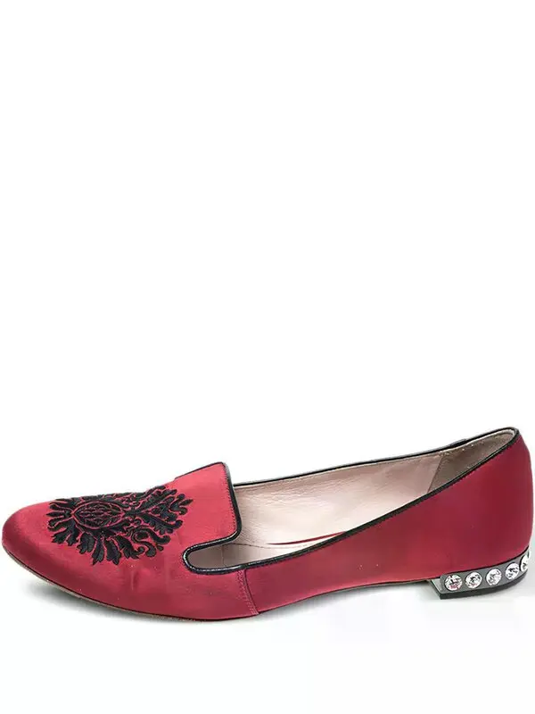 Miu Miu Embroidered Crystal Pumps