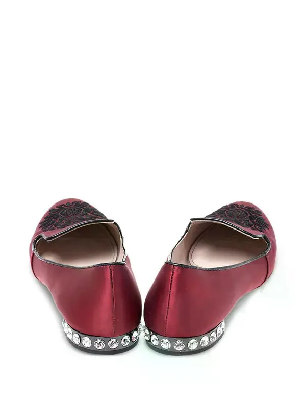 Miu Miu Embroidered Crystal Pumps