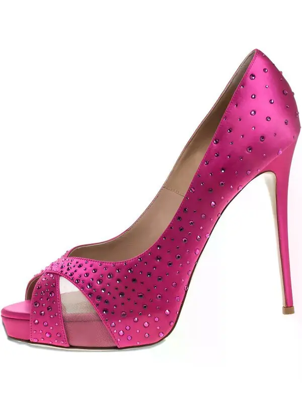 Valentino Garavani 130mm Crystal-embellished Pumps - Pink