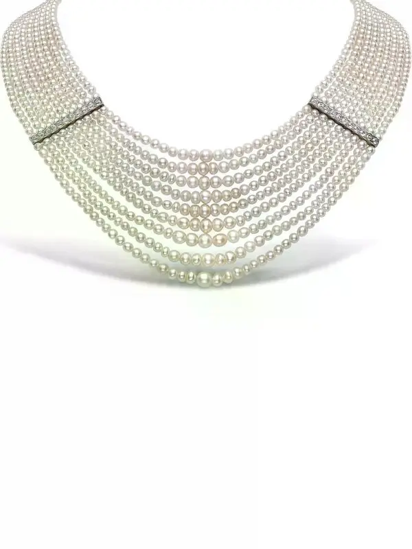 PRAGNELL 15k Yellow Gold, Pearl, And Diamond Collar Necklace - Silver